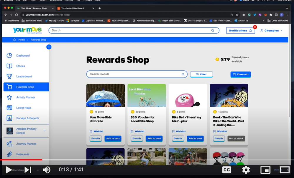 Your Move | Your Move - Video tutorial - How to use the rewards shop